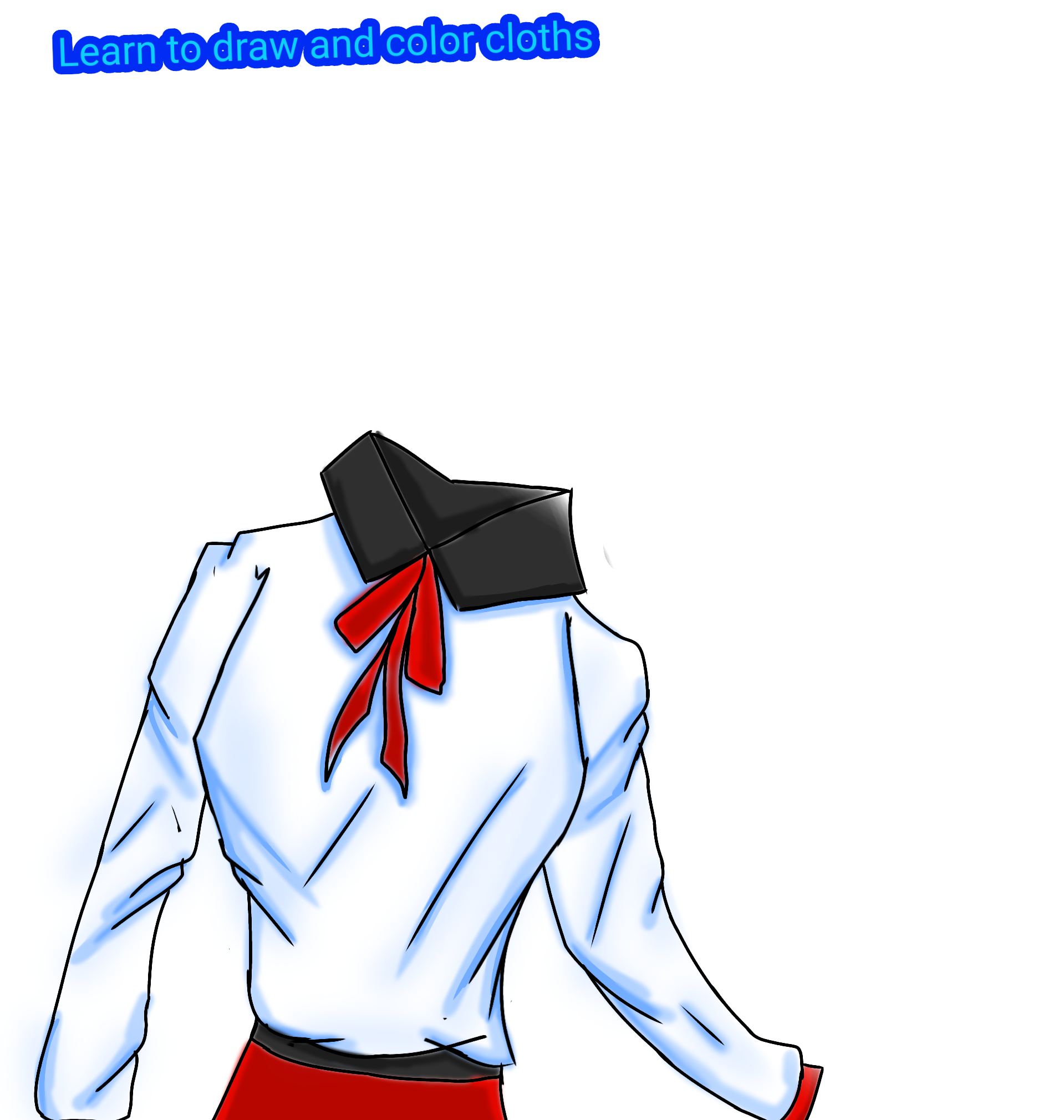 Teach to draw and color cloth - ibisPaint