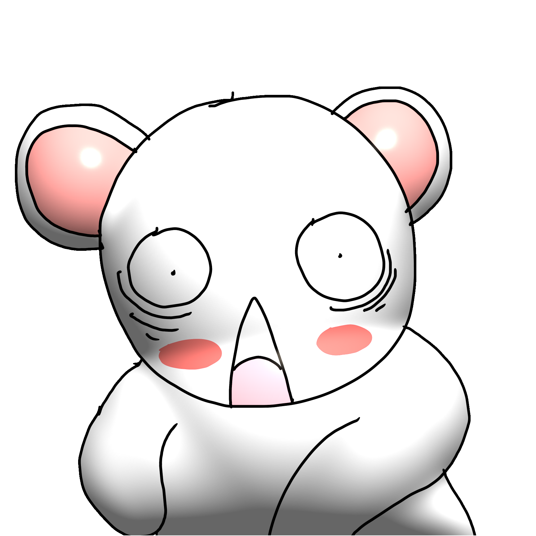 Fluffy bear shock - ibisPaint