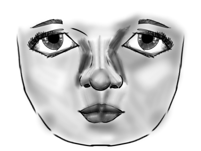 Semi-Realistic Face lol - ibisPaint