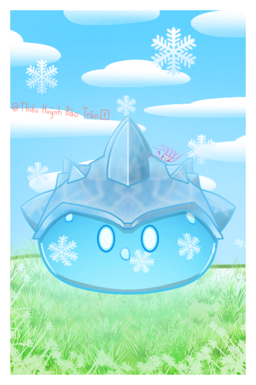 Genshin Slime Băng - ibisPaint