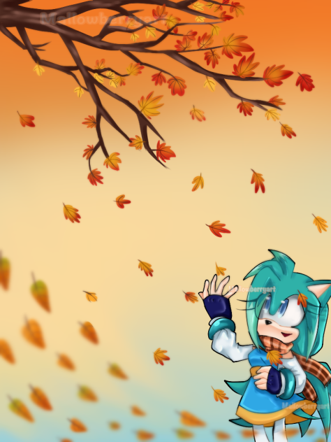 Autumn leaves falling🍂 - ibisPaint