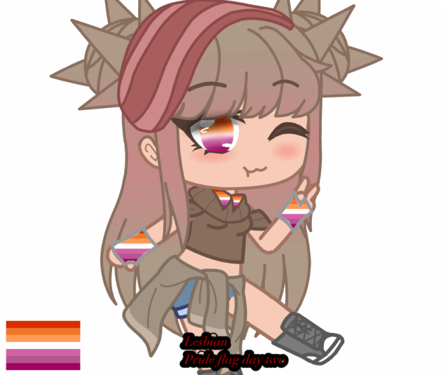 Day two of pride month-lesbian flag - ibisPaint
