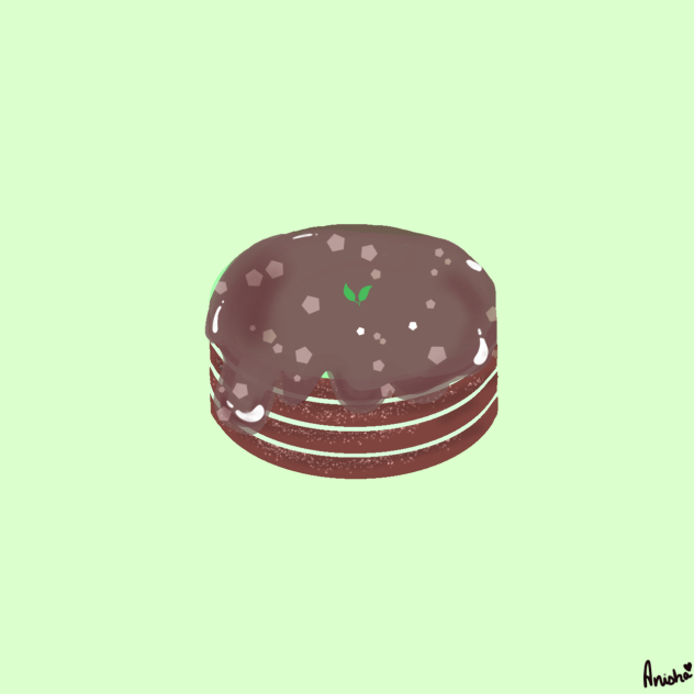 Mint chocolate cake - ibisPaint