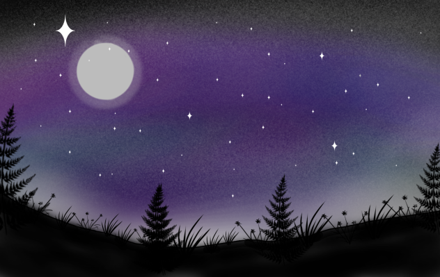Midnight in the forest - ibisPaint