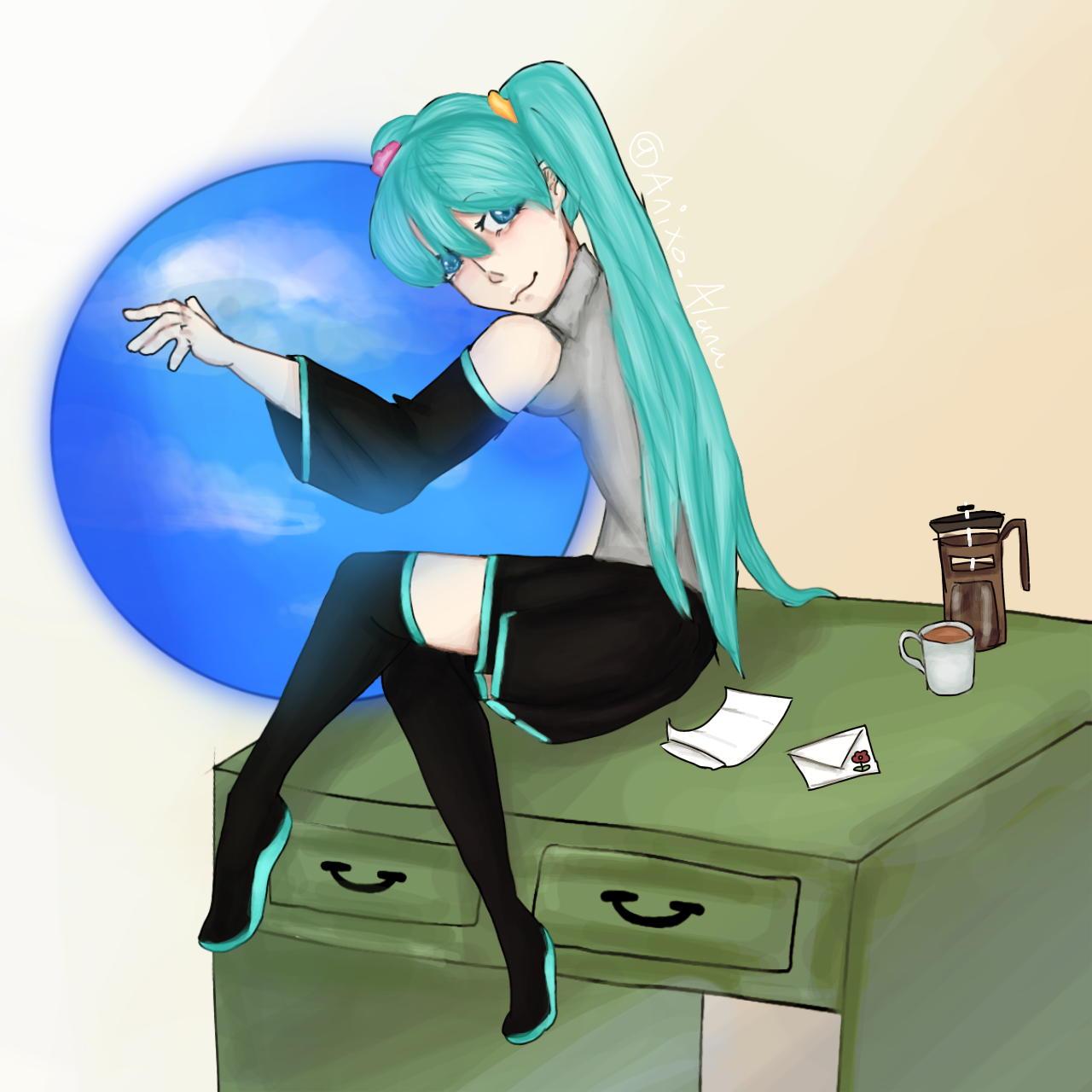 White Letter - Miku - ibisPaint