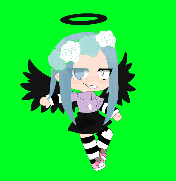 Dark Angel Green Screen - ibisPaint