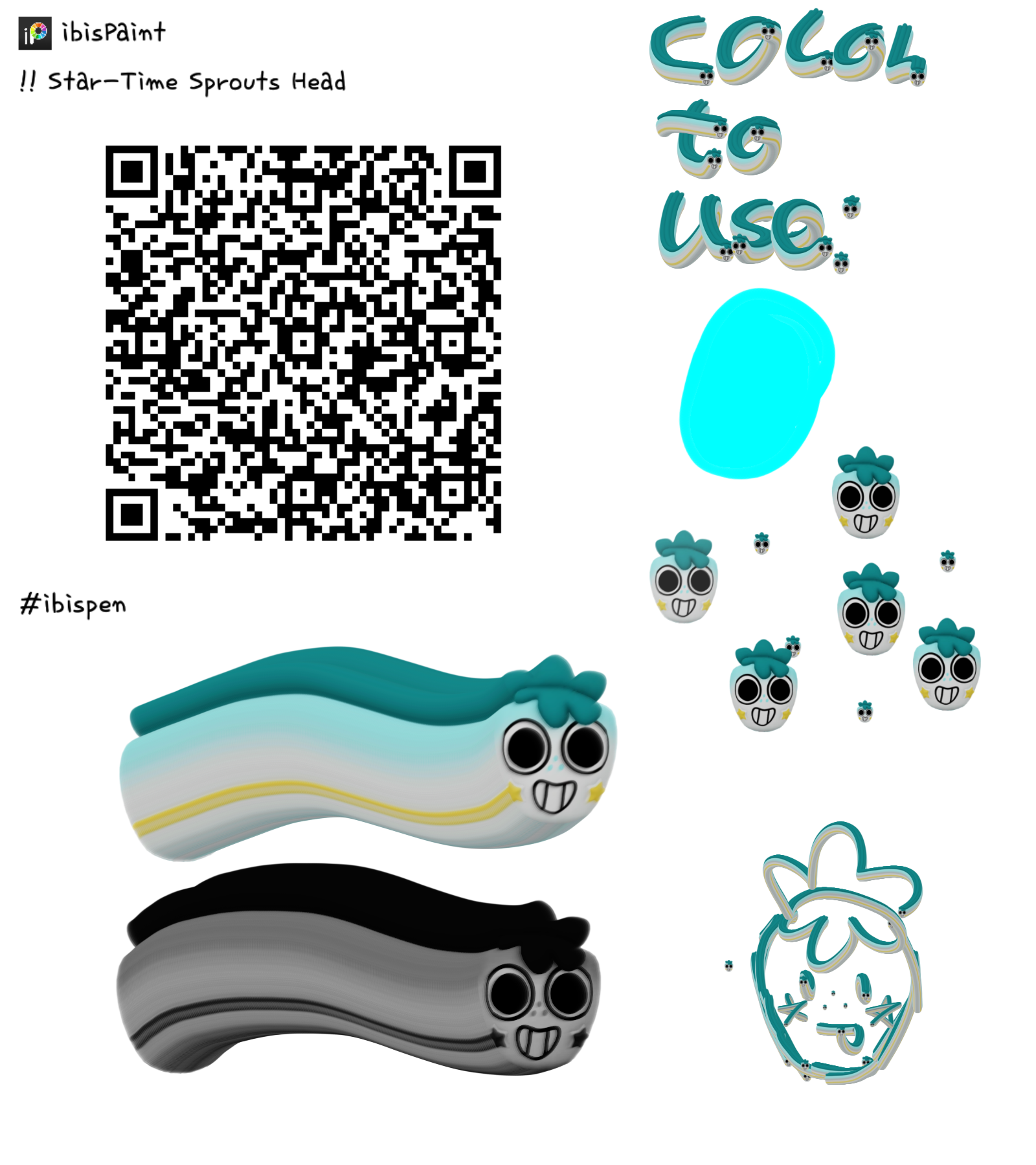 !! Star-Time Sprouts Head - ibisPaint