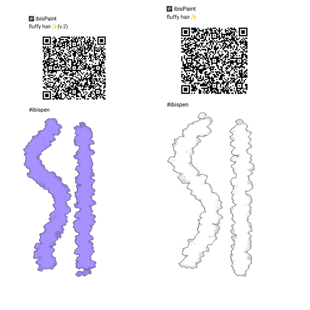 fluffy hair brush - ibisPaint