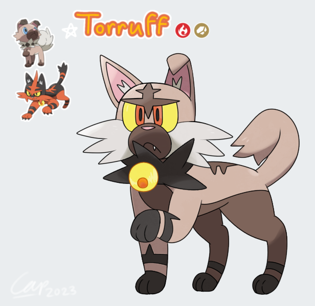 Torracat+Rockruff - ibisPaint