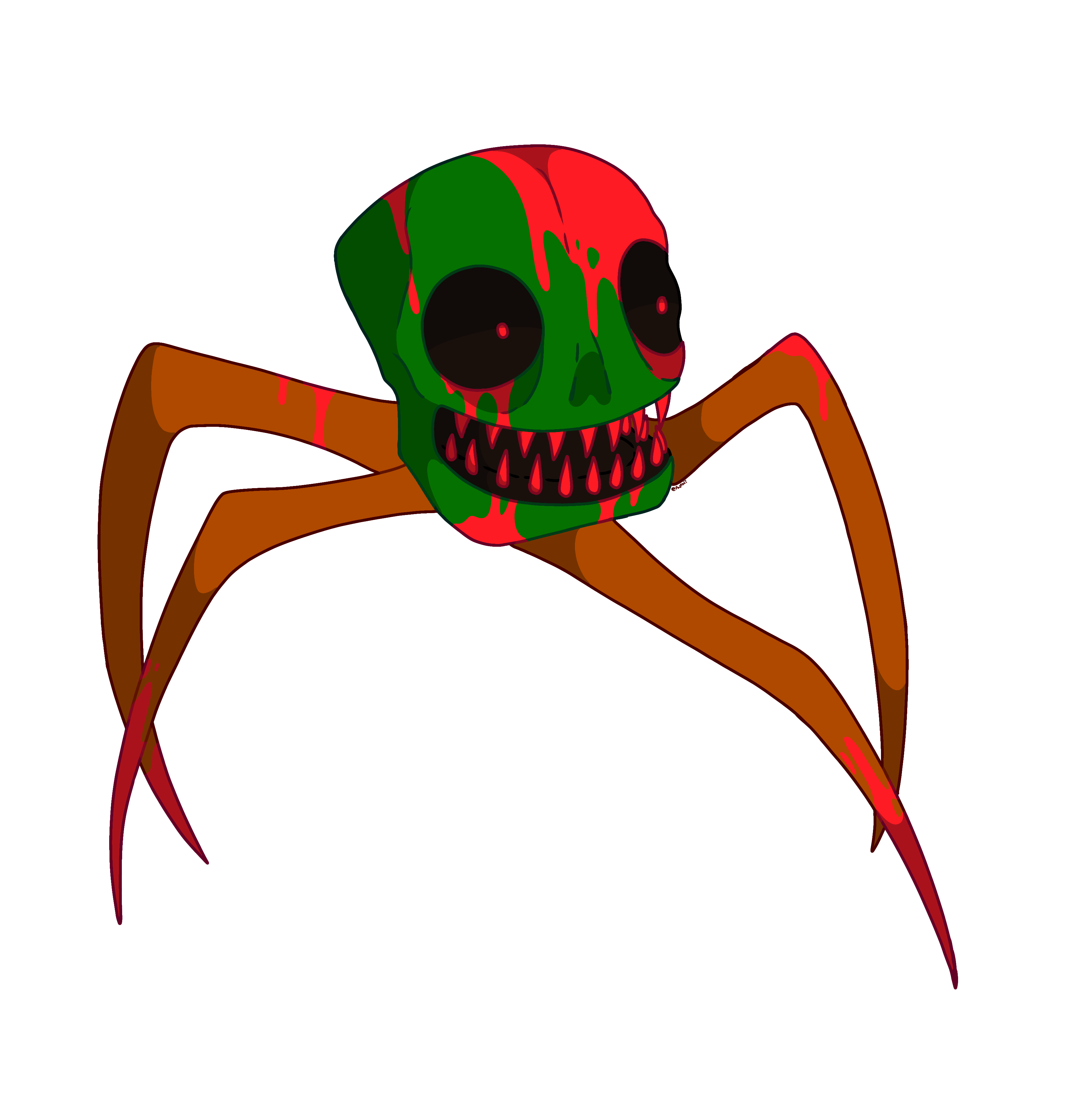 Ooooo spooky skull crab - ibisPaint