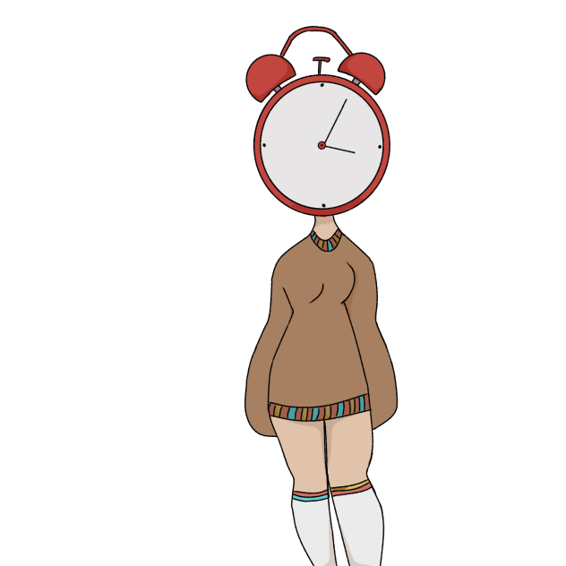 girl with clock head⏰ - ibisPaint