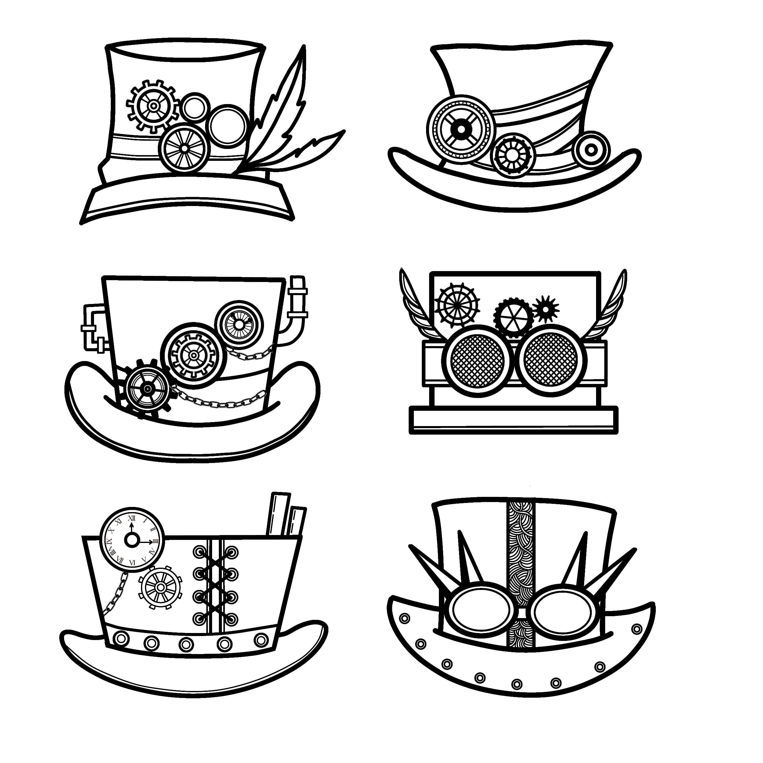 HATS LINEART - ibisPaint