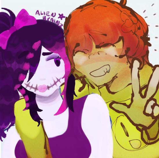 Jeff the hugger and nina - ibisPaint