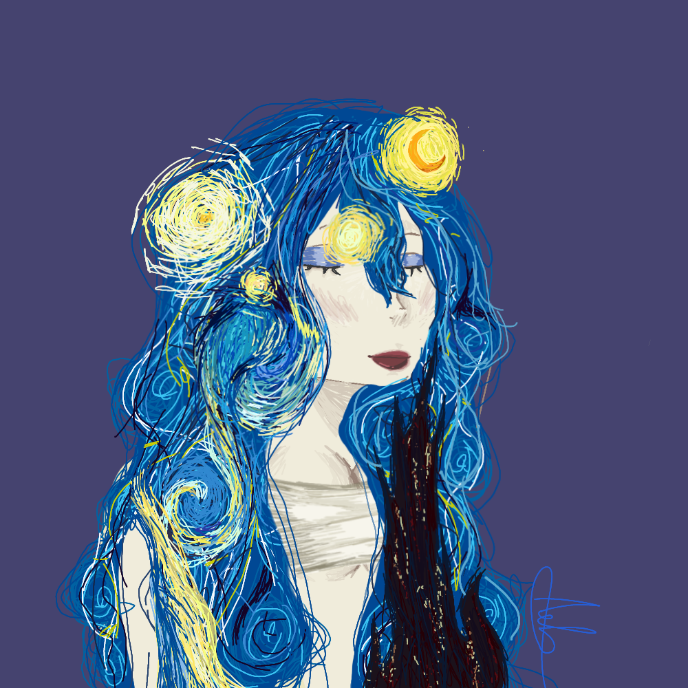 pensamientos de la noche - ibisPaint