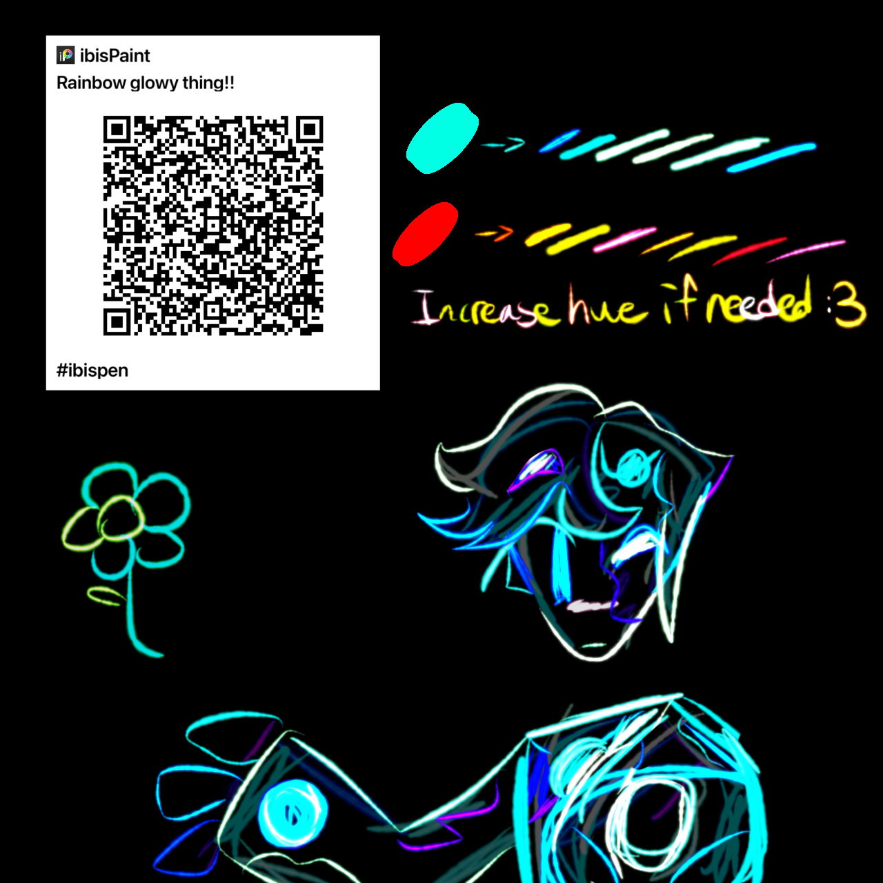 Rainbow glow brush!! - ibisPaint