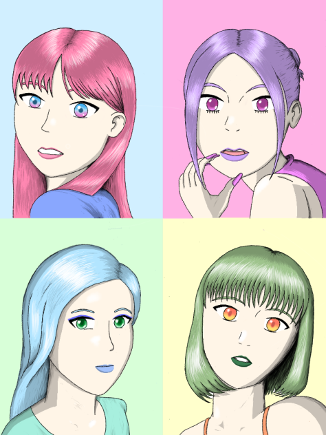 4 Color four girl - ibisPaint