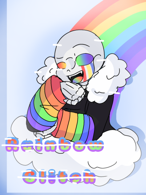 sans Oc rainbow glitch art request - ibisPaint