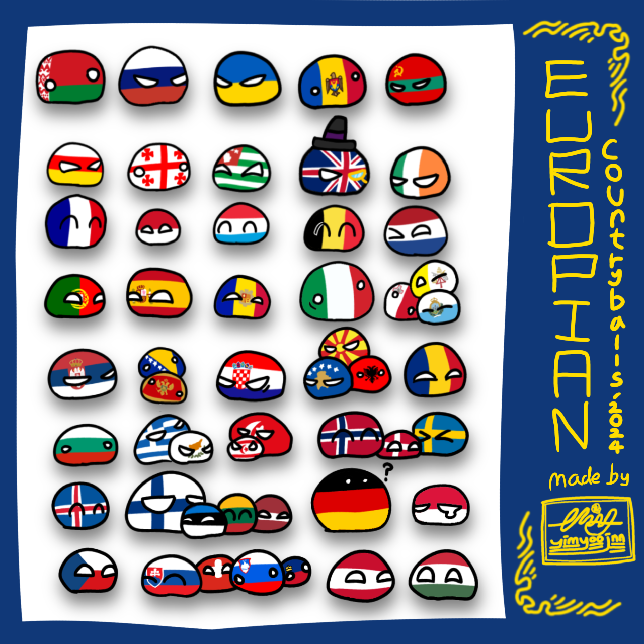 europian countryballs - ibisPaint