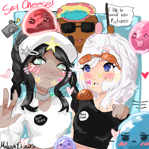 Besties covered in stickers - ibisPaint