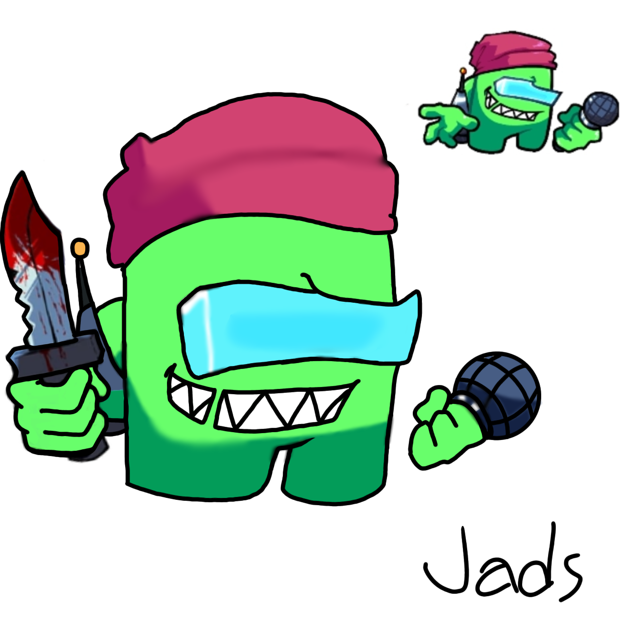jads lime fnf impostor v4 - ibisPaint
