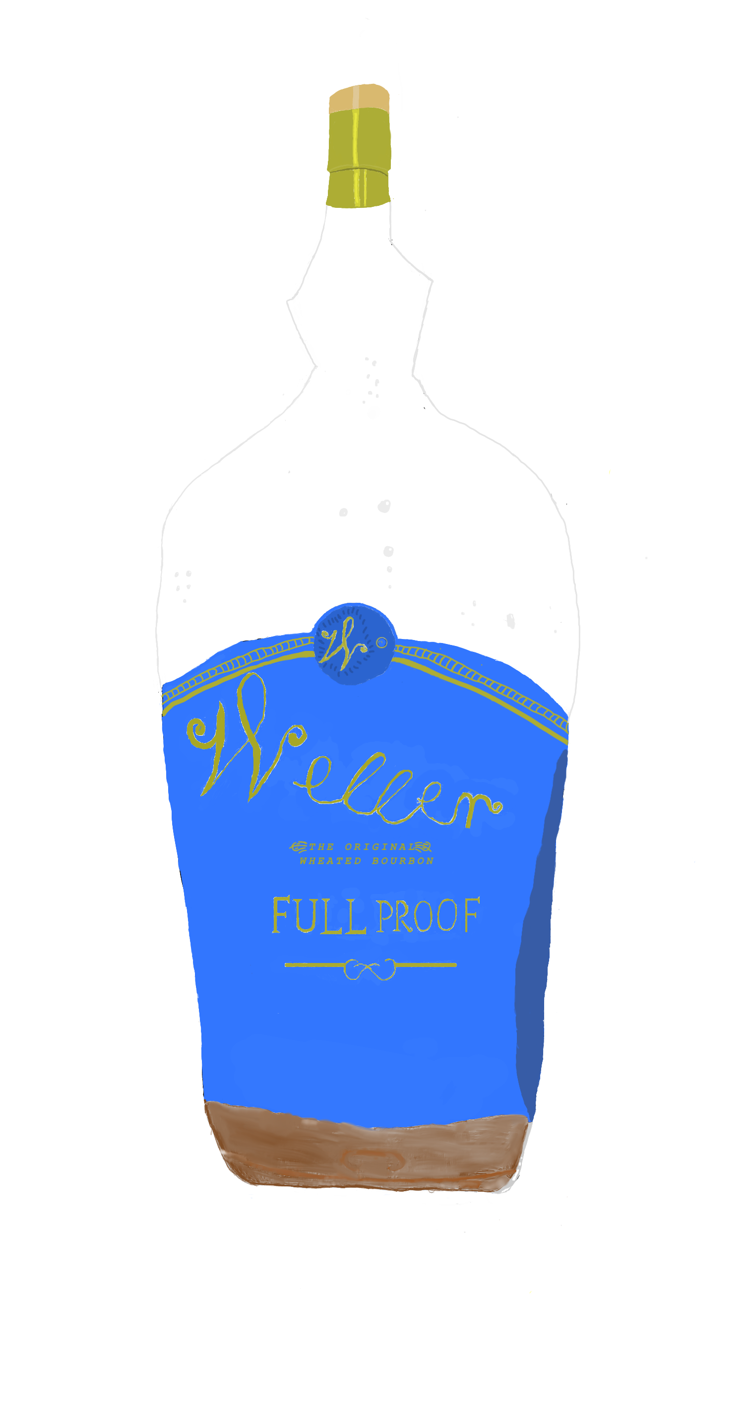 Wheller bourbon bottle ウェラーバーボンボトル - ibisPaint