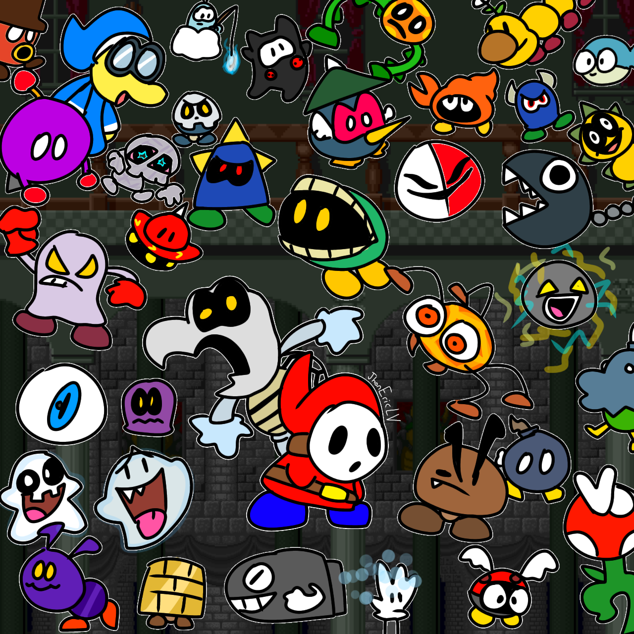 Mario enemigos xd - ibisPaint