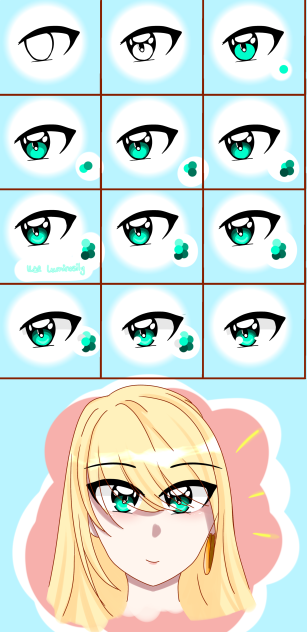 how to draw kawaii eyes(easy) - ibisPaint