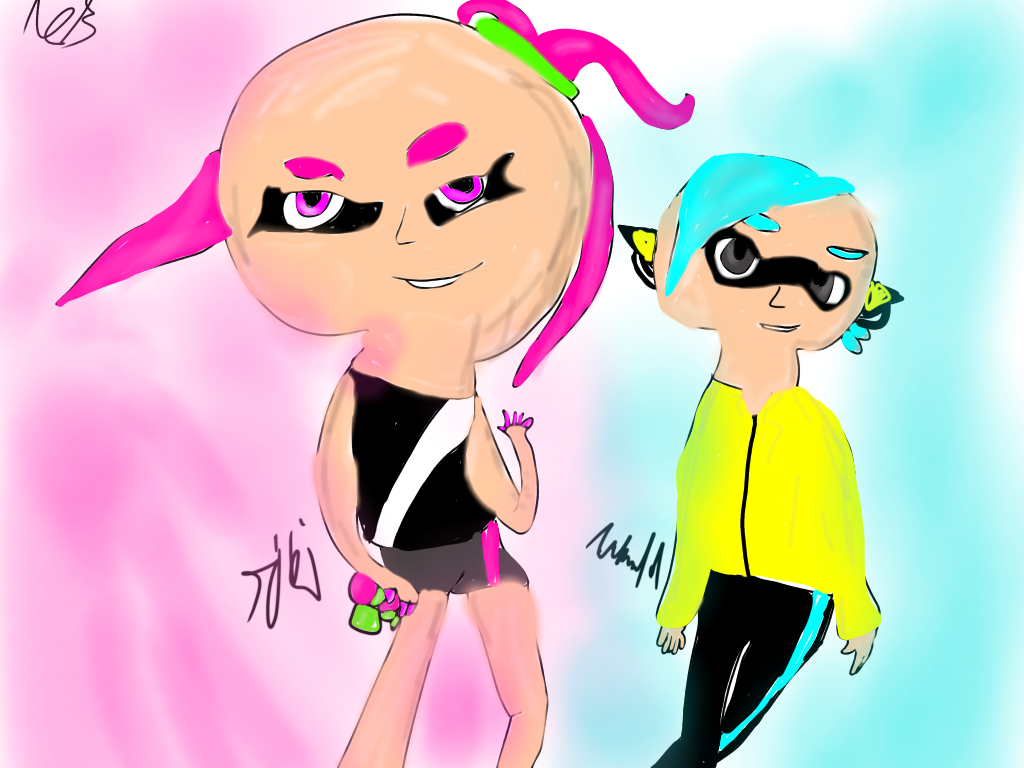 Octoling, Inkling. - ibisPaint