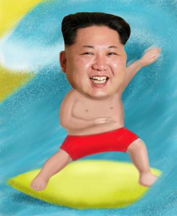 kim jon un surfista - ibisPaint