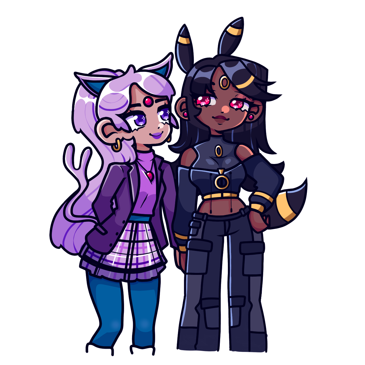 Espeon and Umbreon as humans~ - ibisPaint