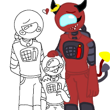 Among us family Collab - ibisPaint