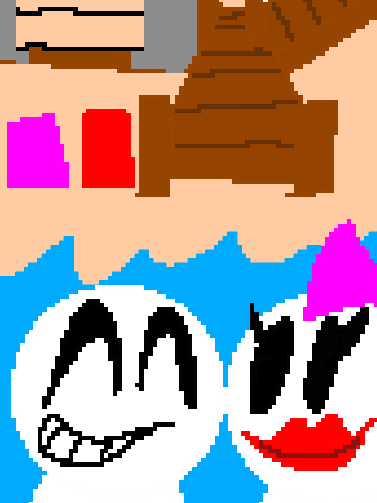 Gary and Gabby at the beach - ibisPaint