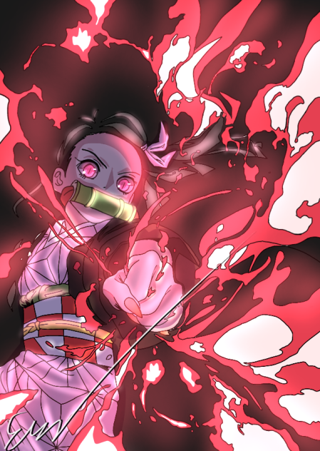 Nezuko Blood demon art - ibisPaint