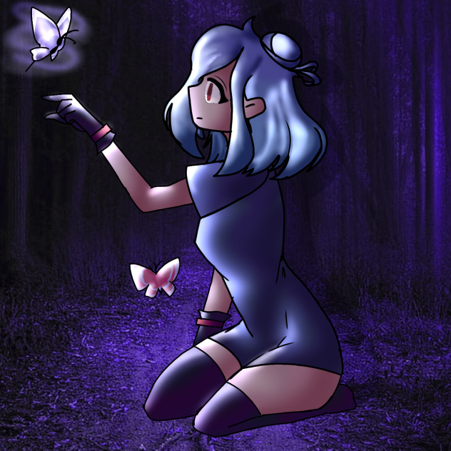 bosque de noche - ibisPaint