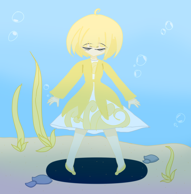 Girl under water - ibisPaint