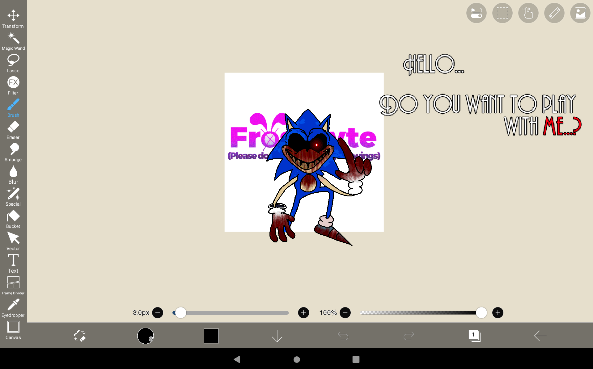 dang, he's escaping - ibisPaint