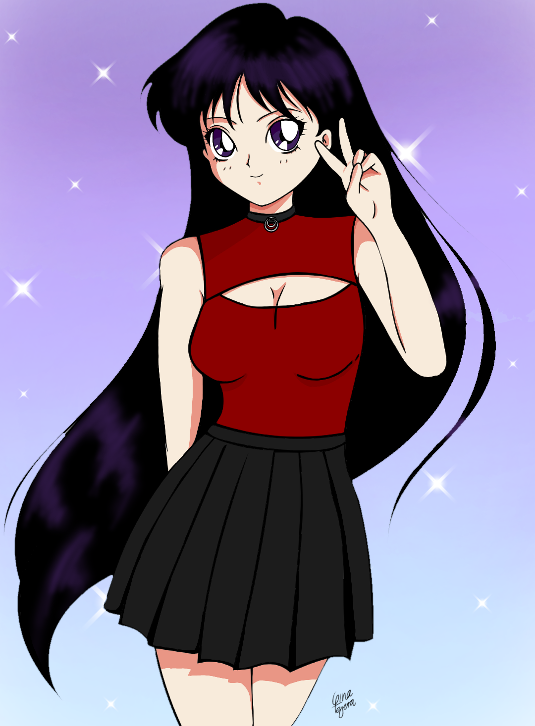 Sailor Mars with my clothes - ibisPaint
