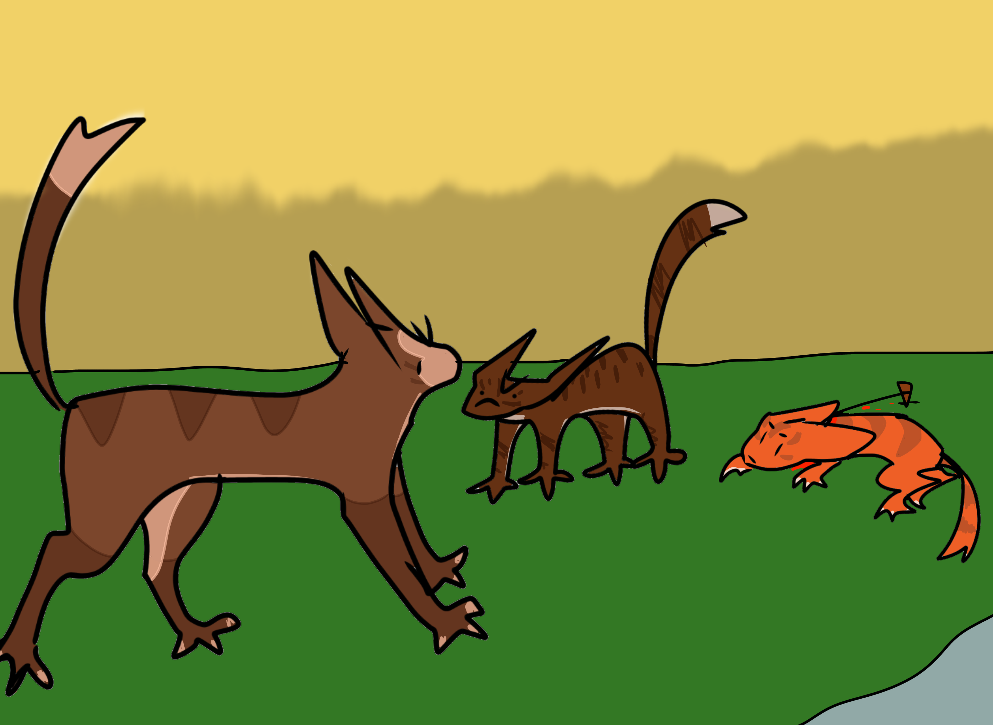 Hawkfrost, Brambleclaw, Firestar - ibisPaint