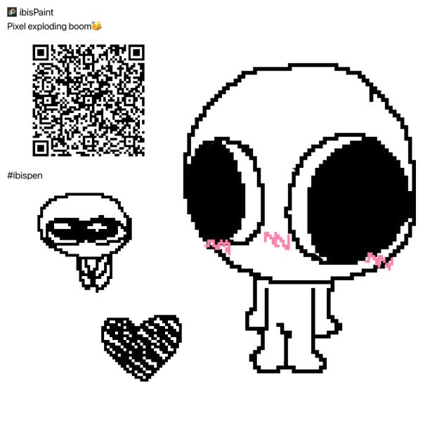 Pixel exploding boom - ibisPaint