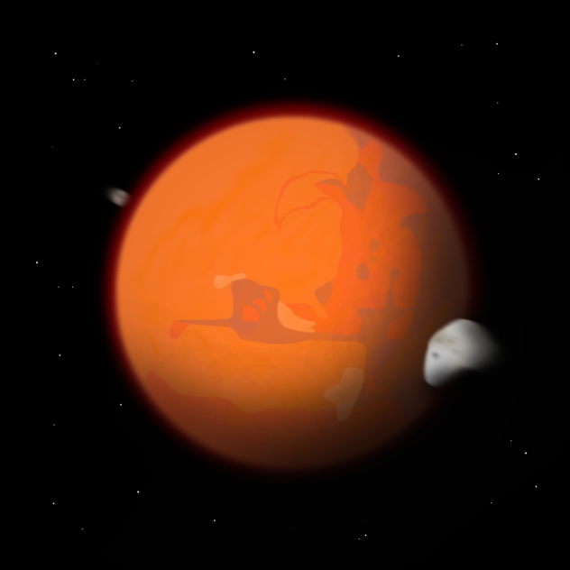Mars (and its moons) - ibisPaint