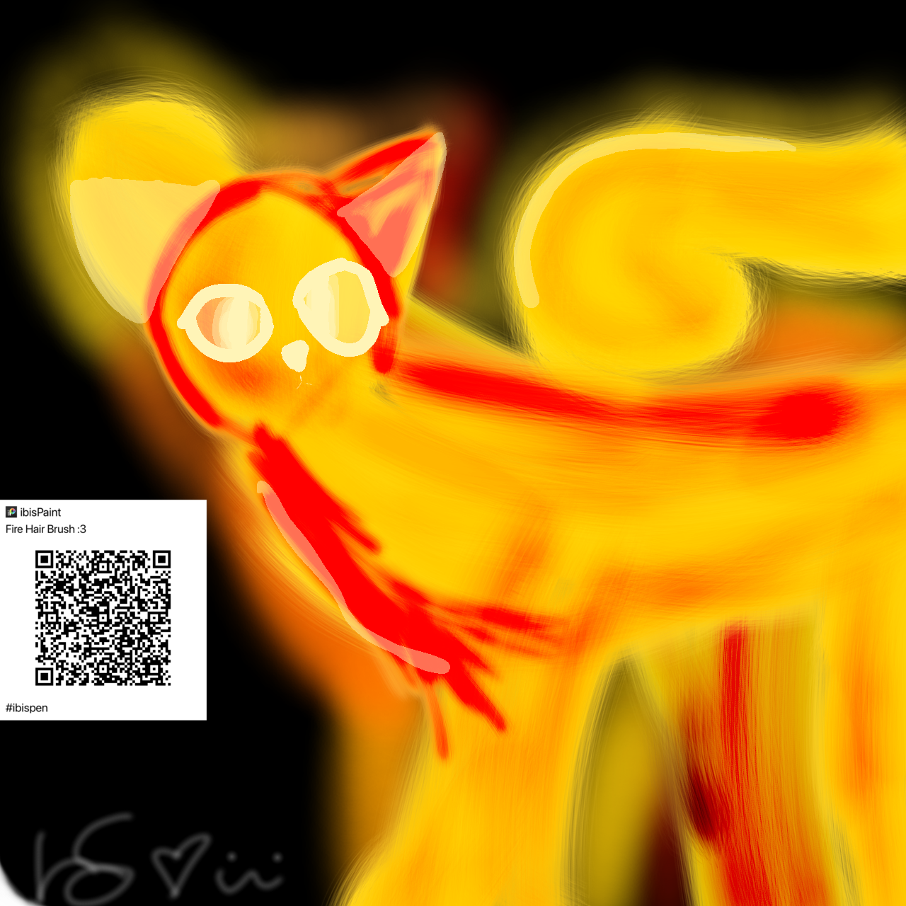 A fire cat thingy - ibisPaint