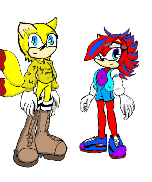 Crystal The Hedgehog X Arin The Fox - ibisPaint