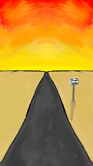 desert sunset - ibisPaint