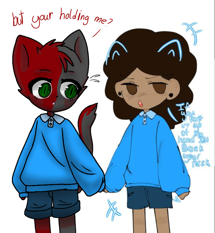 holding hands colab - ibisPaint
