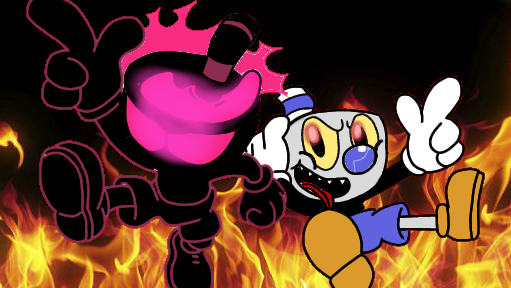 Nightmare Cuphead y Mugman Devil - ibisPaint
