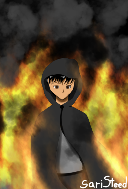 engulfed by flames - ibisPaint
