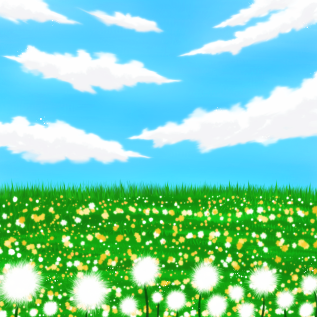 Dandelion field - ibisPaint