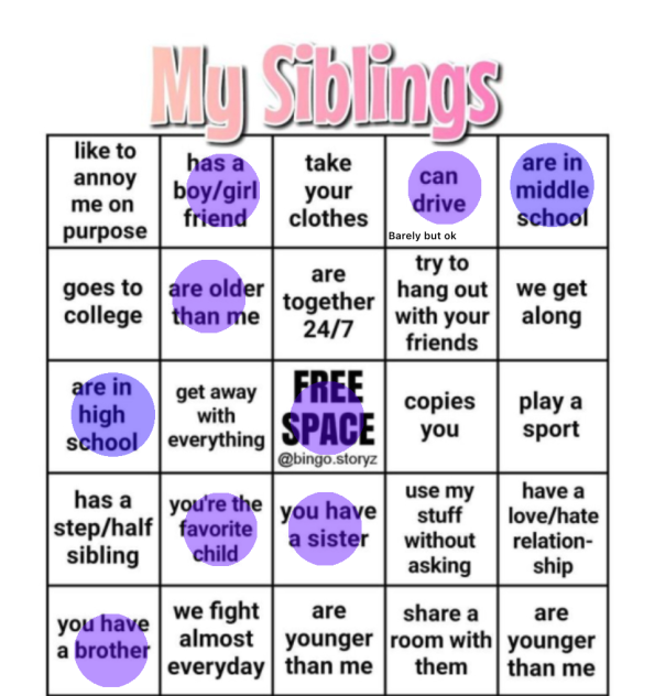 Sibling bingo - ibisPaint