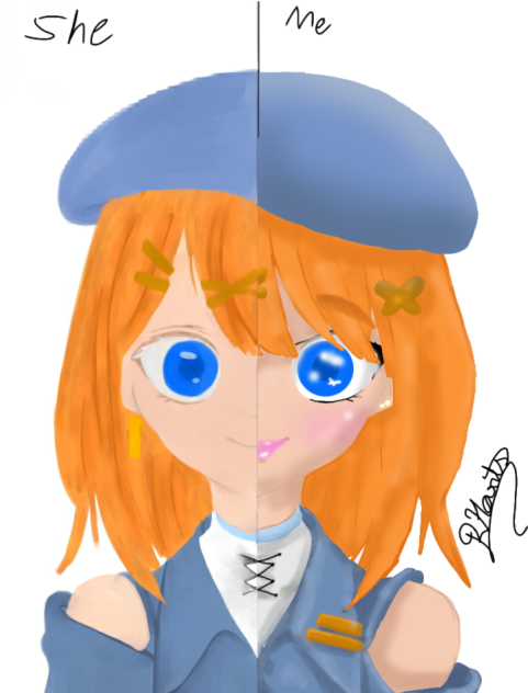 she draw x me draw - ibisPaint