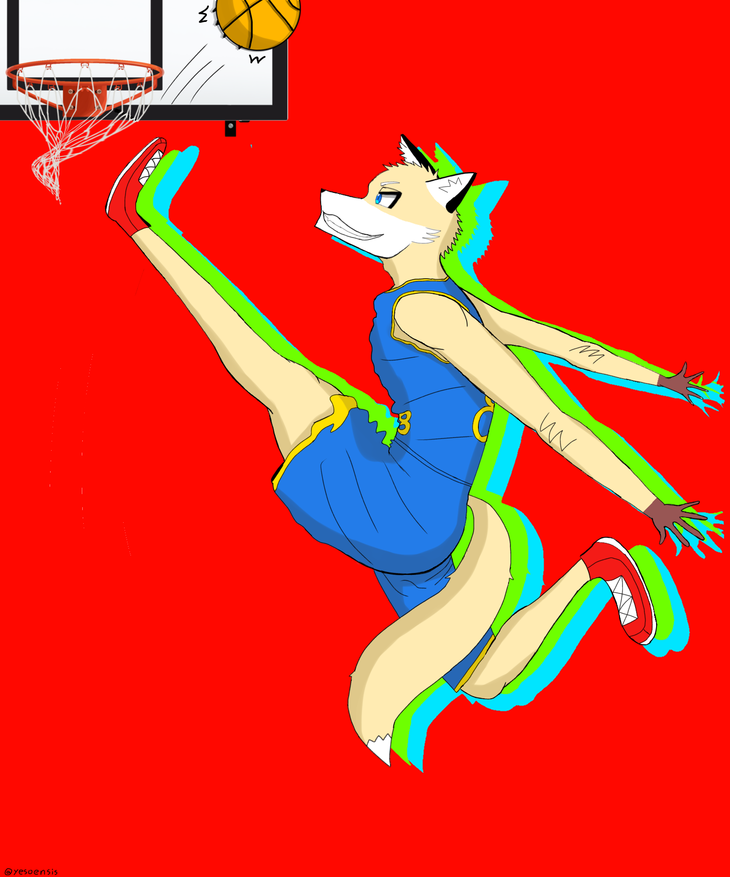 Kick the rim 🏀 - ibisPaint